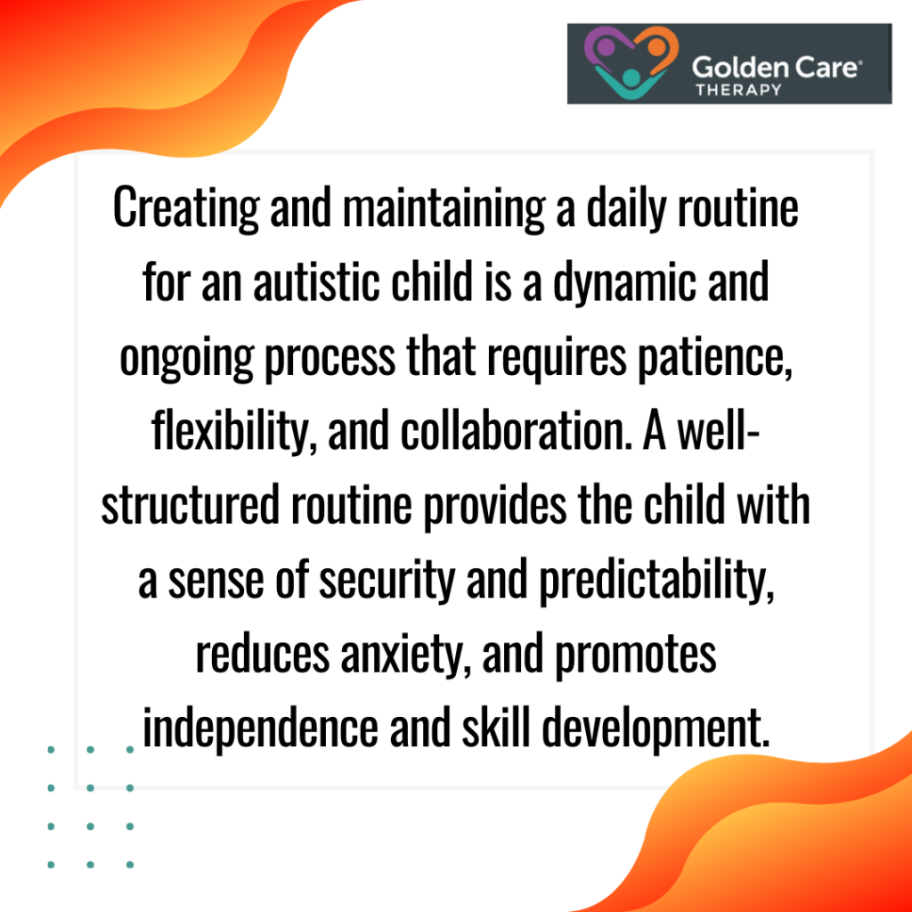 Daily Routine for Autistic Child - Golden Care Therapy